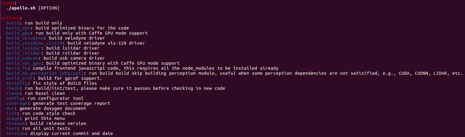 Question about apollo.sh build options. · Issue #5421 · ApolloAuto/apollo · GitHub