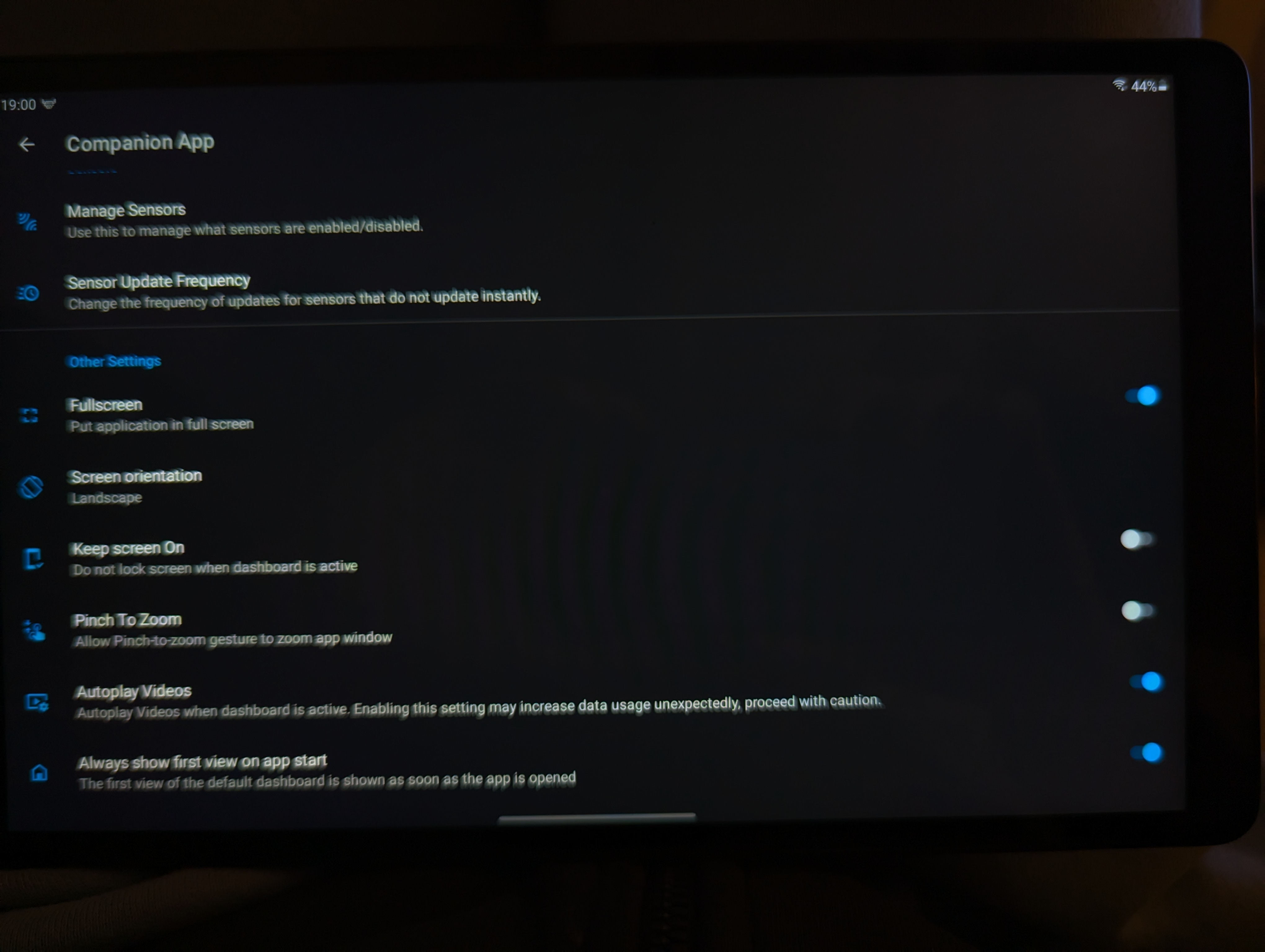 Device Screen Timeout Has No Affect When Dashboard Is Streaming Live Camera · Issue 3953 · Home