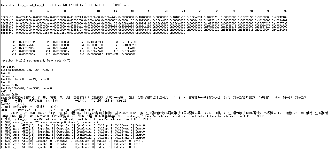 wifi smartconfig 故障,在进行smartconfig第一次正确配置并连接之后,修改路由器密码,第二次进入smartconfig,不配置wifi参数,使模块超时退出,模块栈溢出 ...