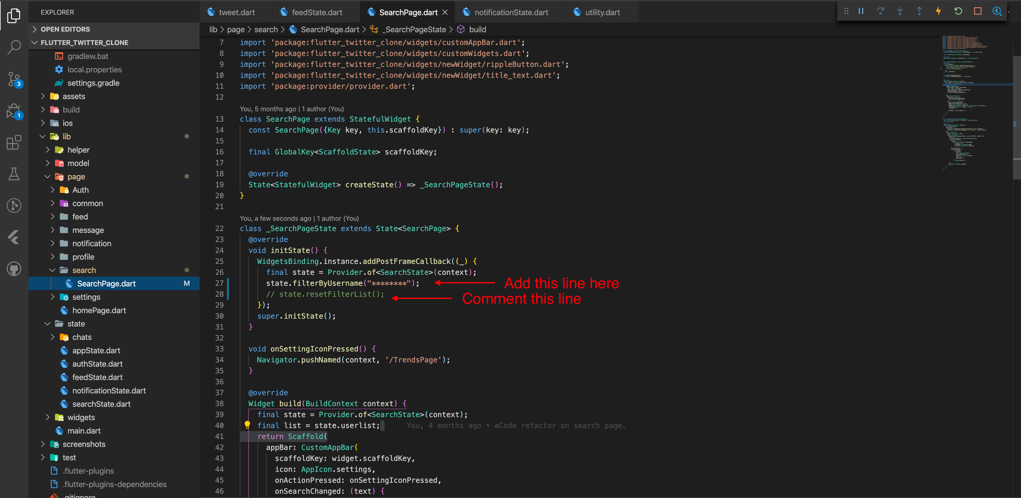 Search bar · Issue #82 · TheAlphamerc/flutter_twitter_clone · GitHub
