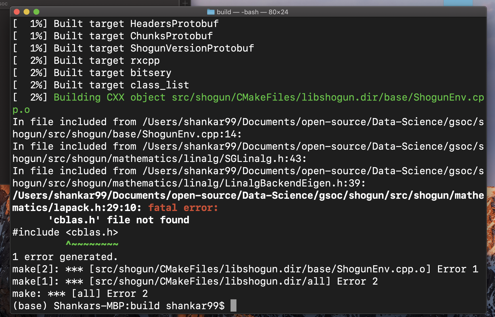 Fatal Error Not Found Error On Macos · Issue 4959 · Shogun Toolbox