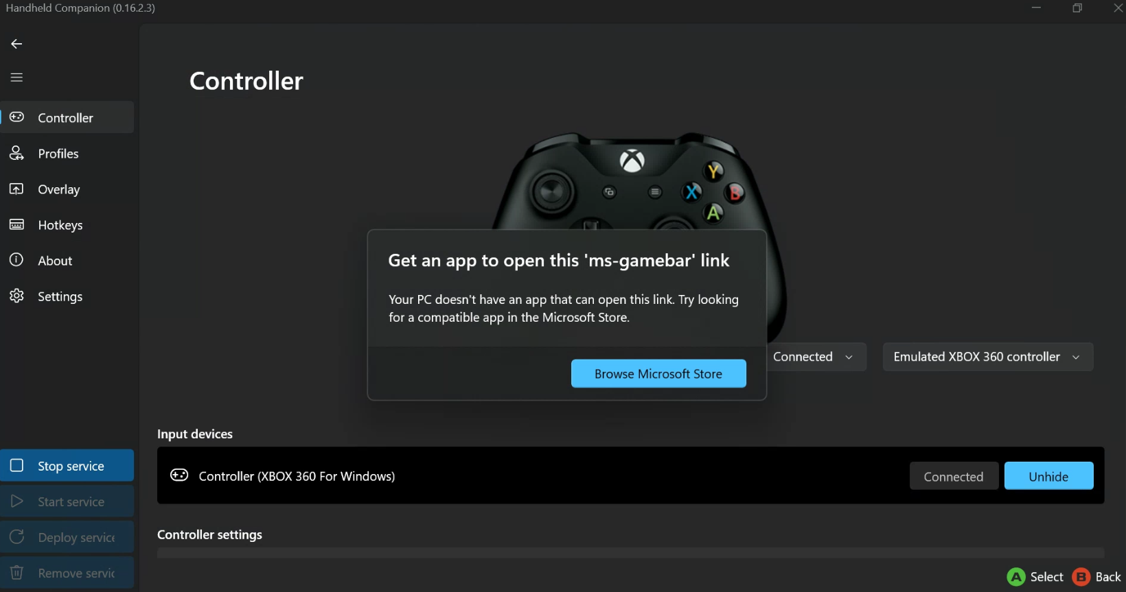 "Get an app to open this 'ms-gamebar' link" error message on startup · Issue #686 · Valkirie ...