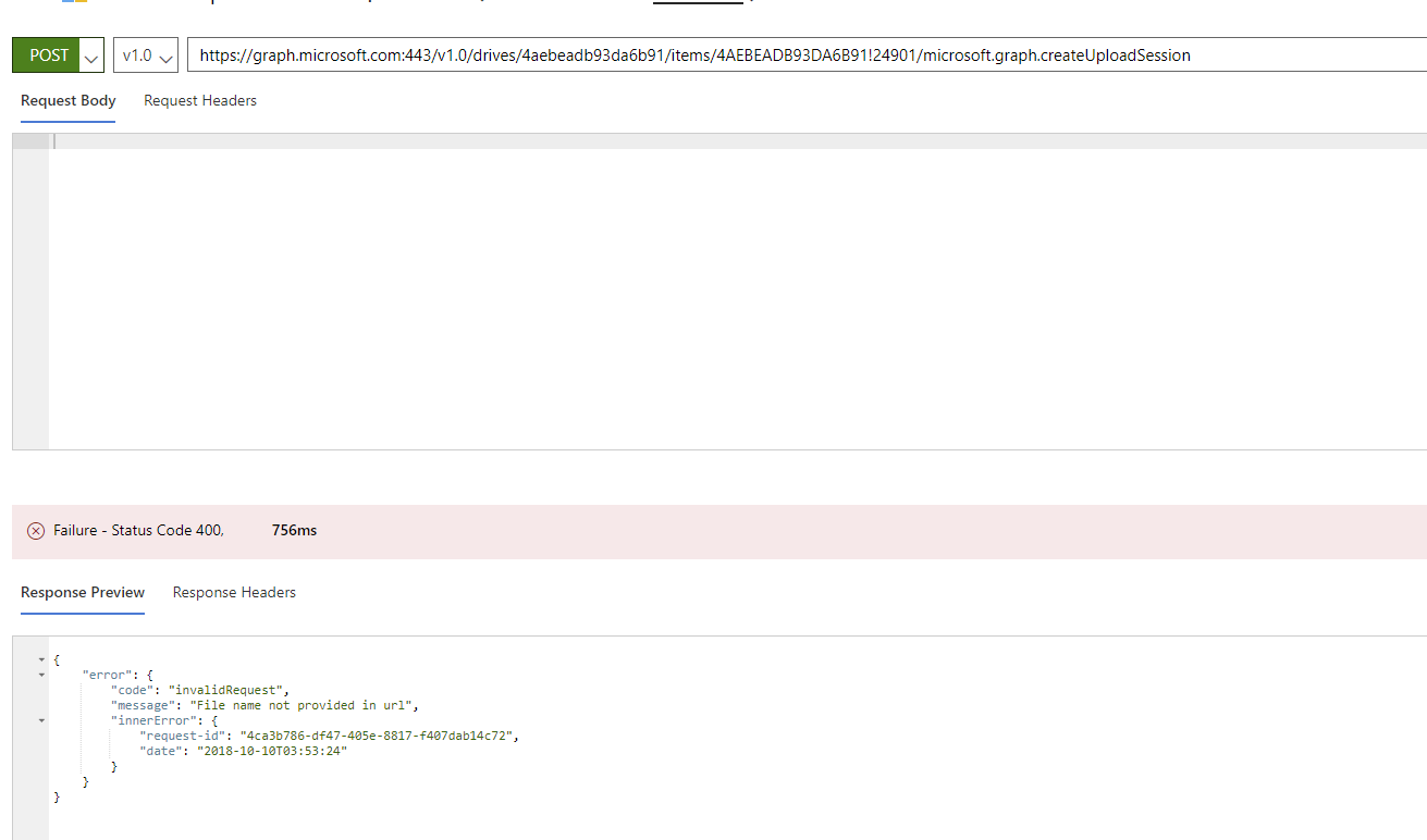 Upload large file got invalidRequest with personal account · Issue #305 · microsoftgraph/msgraph ...
