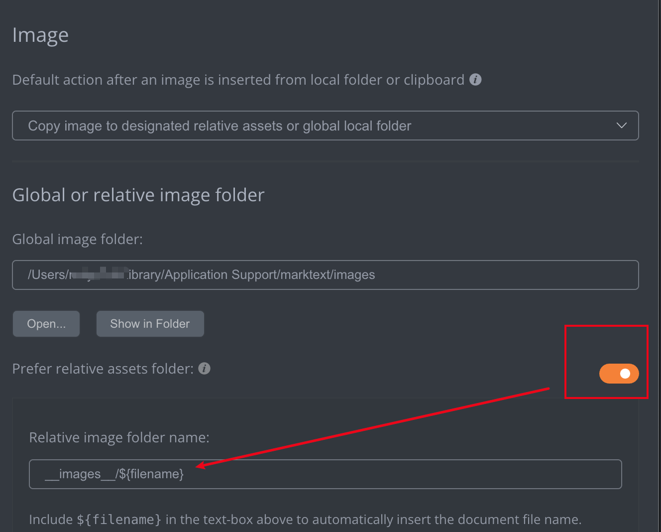 Set the upload image path to a relative path · Issue #3307 · marktext/marktext · GitHub