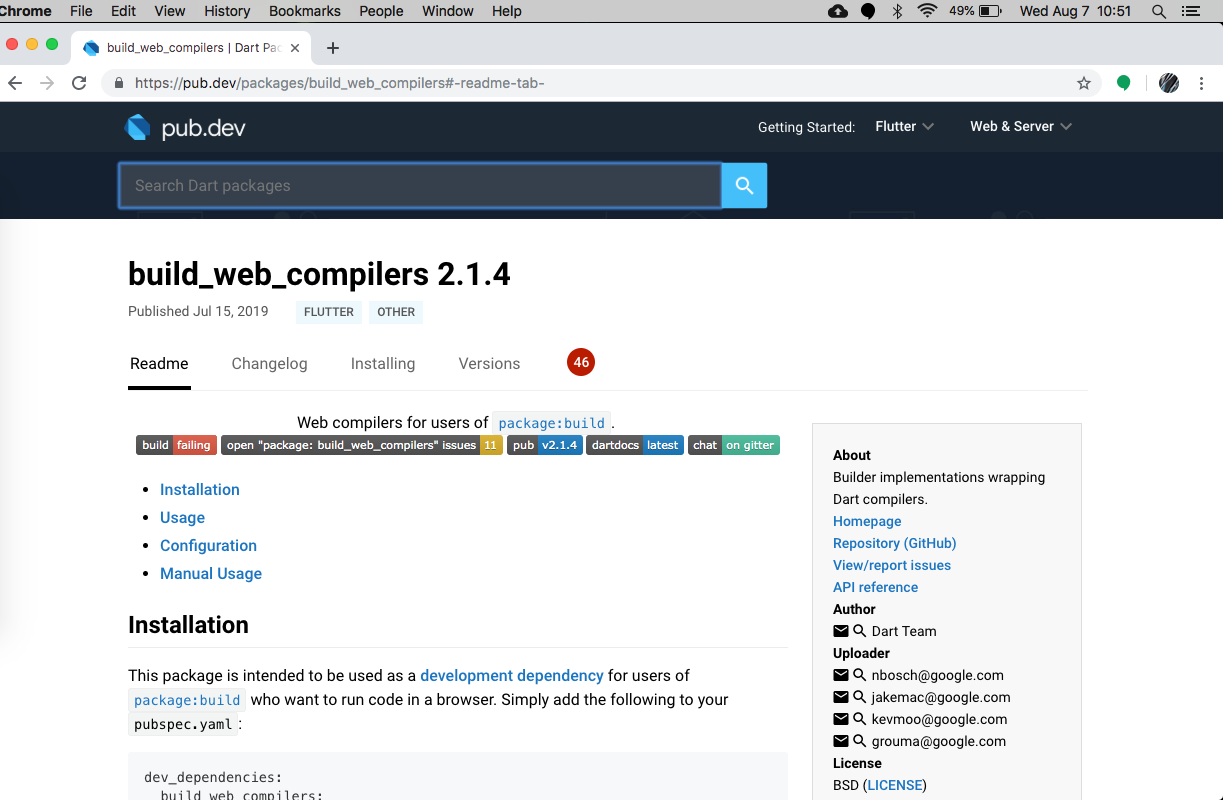 Which `build_web_compilers` is not failing? · Issue #2394 · dart-lang/build · GitHub