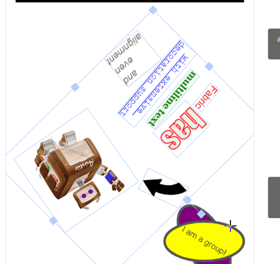 All contents of the canvas rotate around the center · Issue #7087 · fabricjs/fabric.js · GitHub