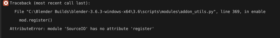 Unnable to enable addon after renaming blender.exe · Issue #232 · REDxEYE/SourceIO · GitHub
