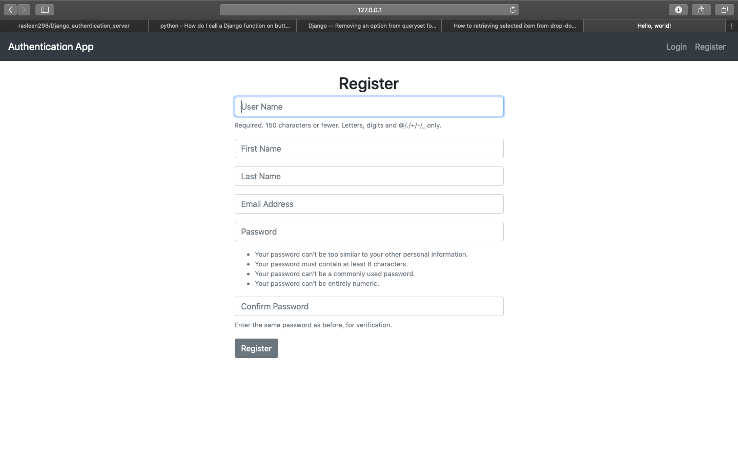 GitHub - rasleen298/Django_authentication_server: Implemented a frontend/backend server which ...