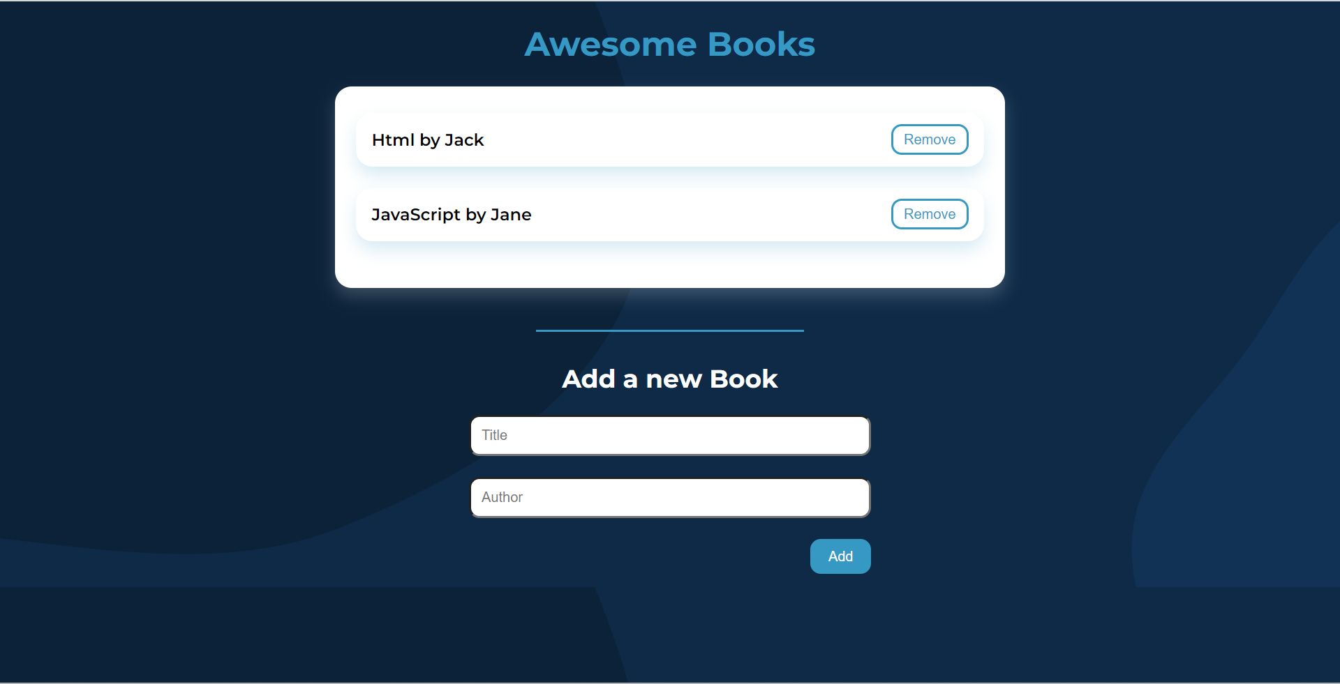 GitHub Shisui6 awesome books Awesome Books Is A Simple Website