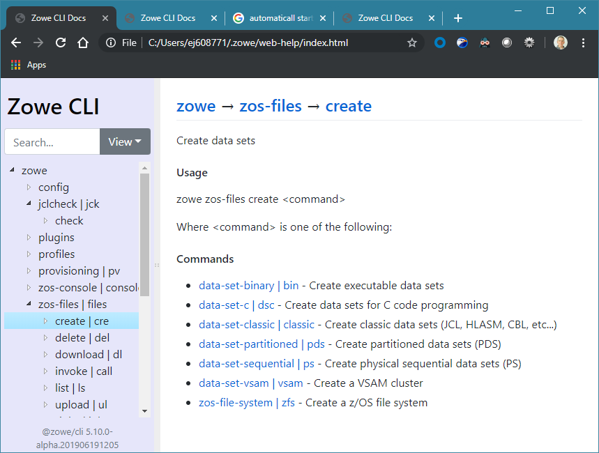 Some web help was lost in a recent push to the HelpBrowser branch · Issue #245 · zowe/imperative ...