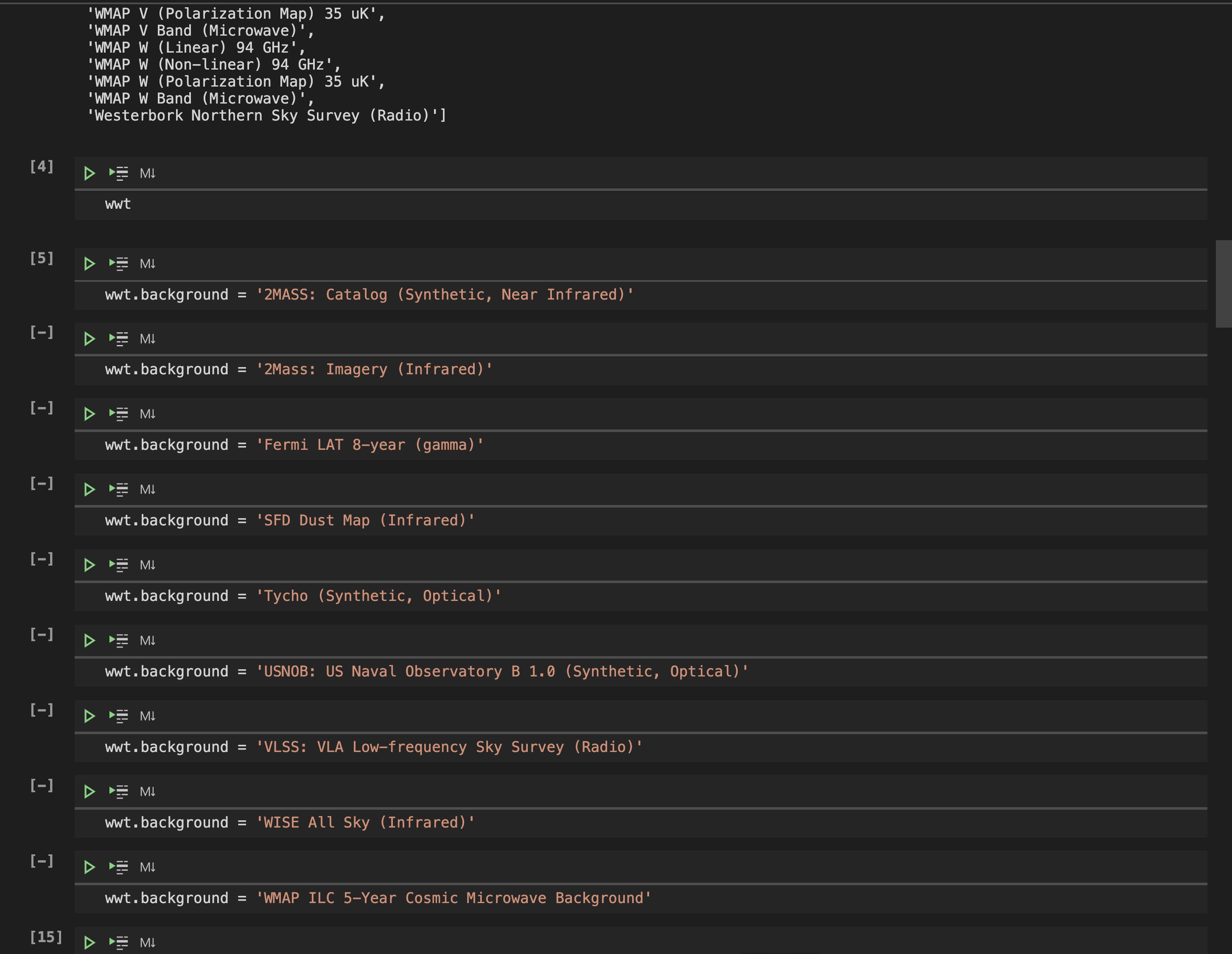 Unable to load a compatible version of the widget 'pywwt'. Expected behavior may be affected ...