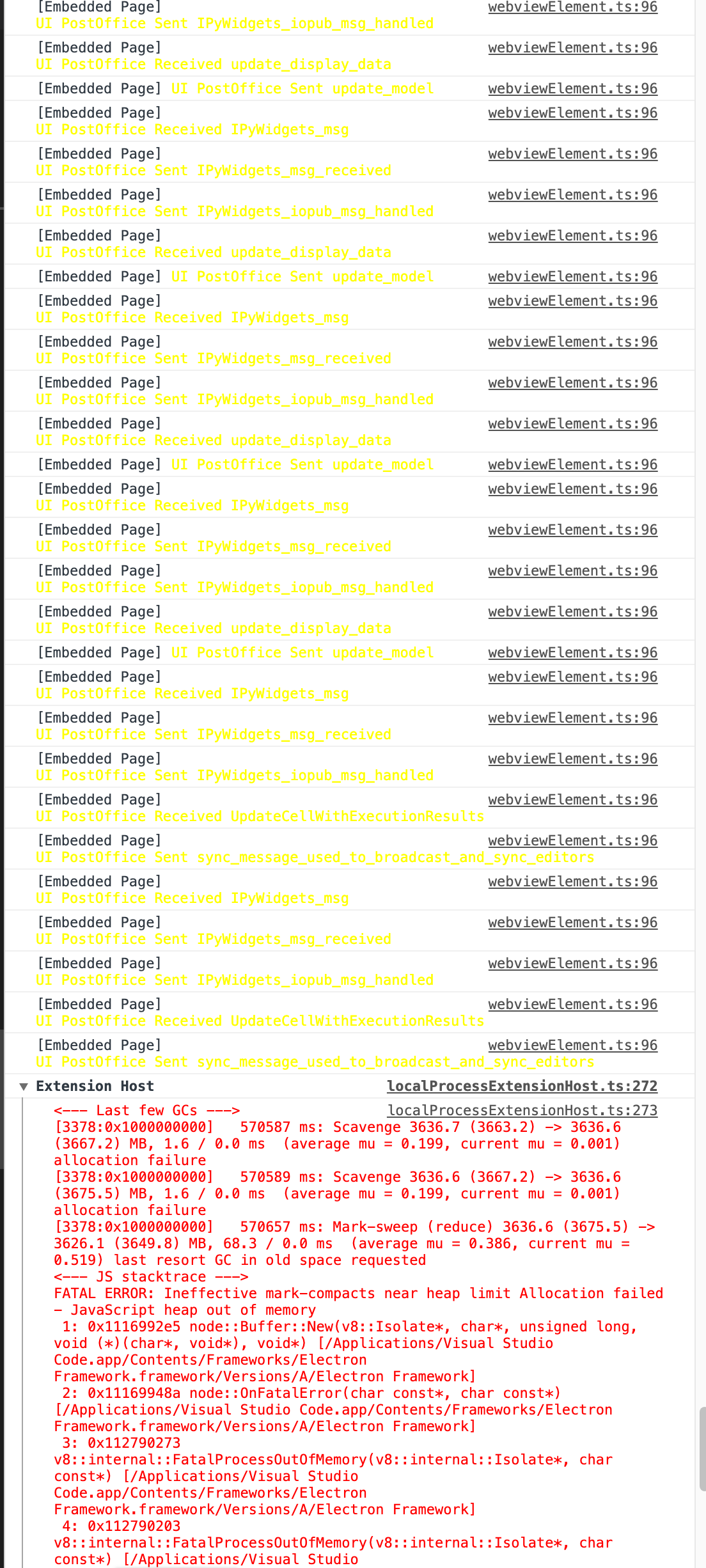 Extension Host Terminated Unexpectedly Javascript Heap Out Of Memory · Issue 5840 · Microsoft