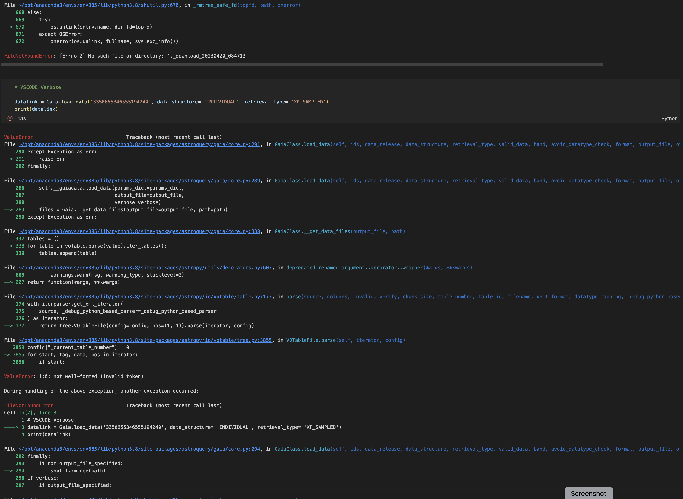 M1 iMac - Gaia.load_data ValueError: 1:0: not well-formed (invalid token) · Issue #21105 ...
