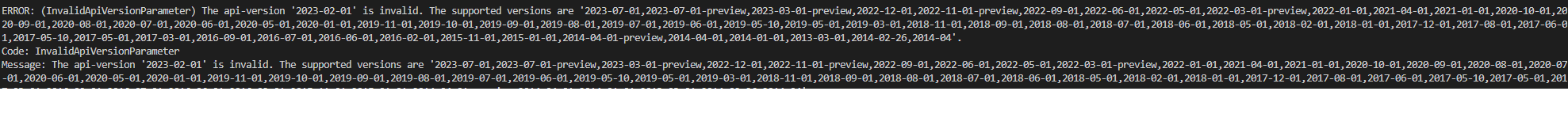 Az Cli 2510 Gives An Error For Keyvault Commands That Api Version 2023 02 01 Is Invalid 5149