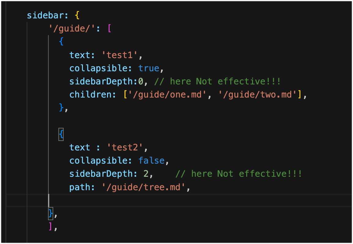 [Feature request] V2 The child definition level of the sidebar does not take effect · Issue #923 ...