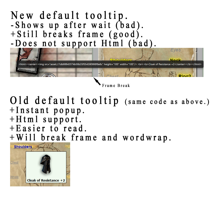 Update default Tooltips in Frame5 to support HTML and show instantly. · Issue #2850 · RPTools ...