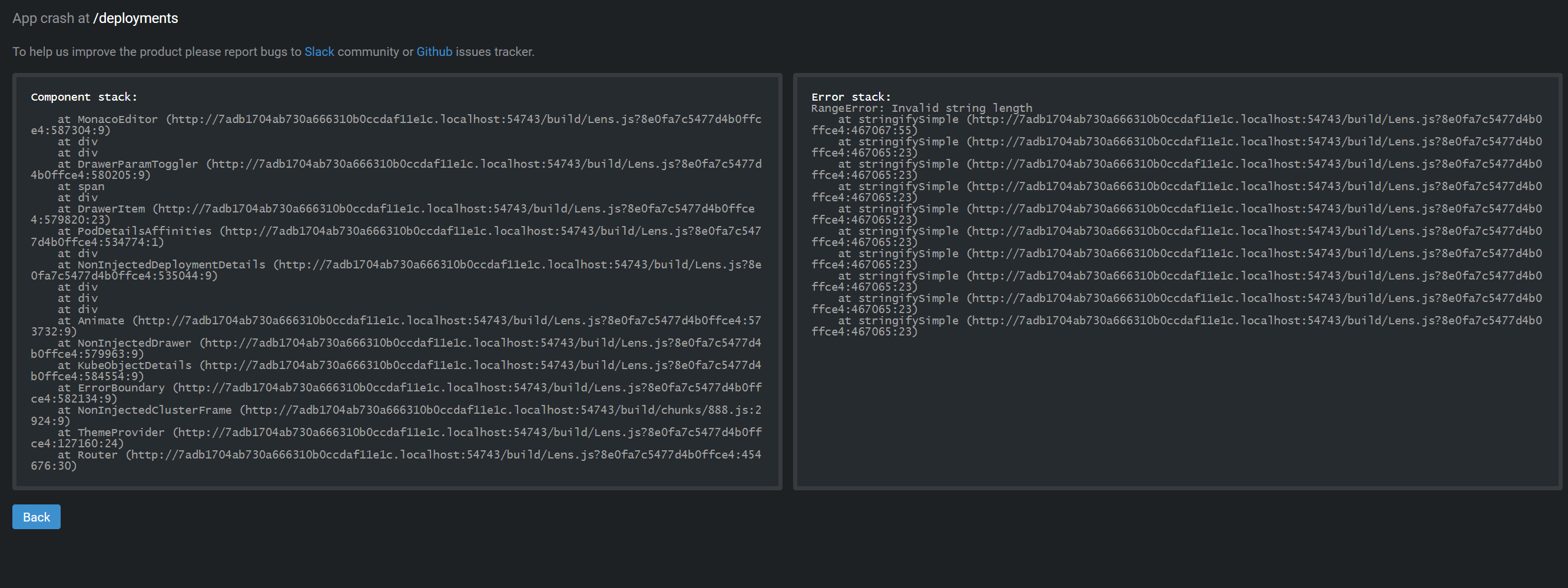 App crash at /deployments · Issue #5493 · lensapp/lens · GitHub