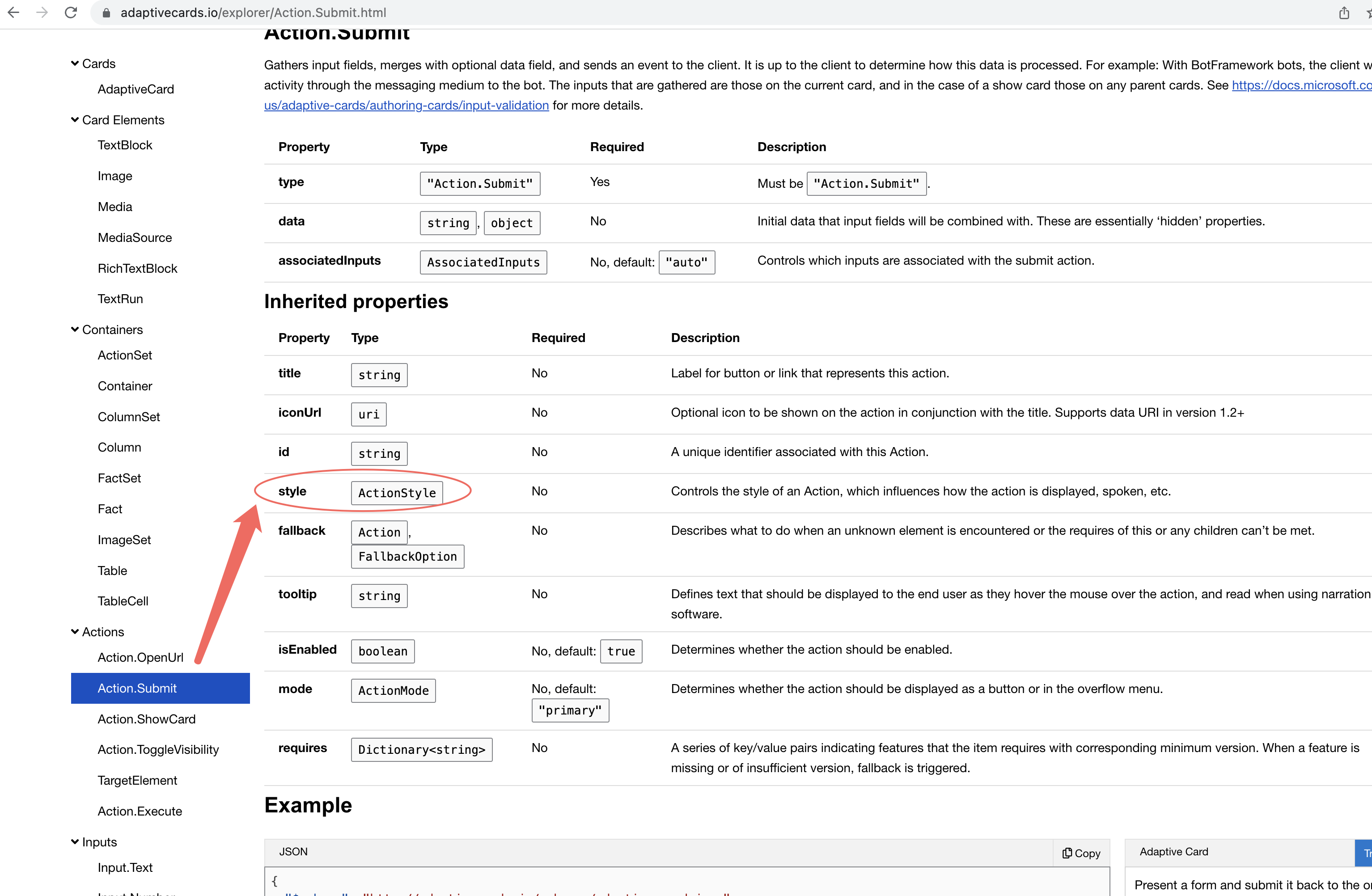 Action.submit's style works on emulators, but doesn't work on teams chat · Issue #6307 ...
