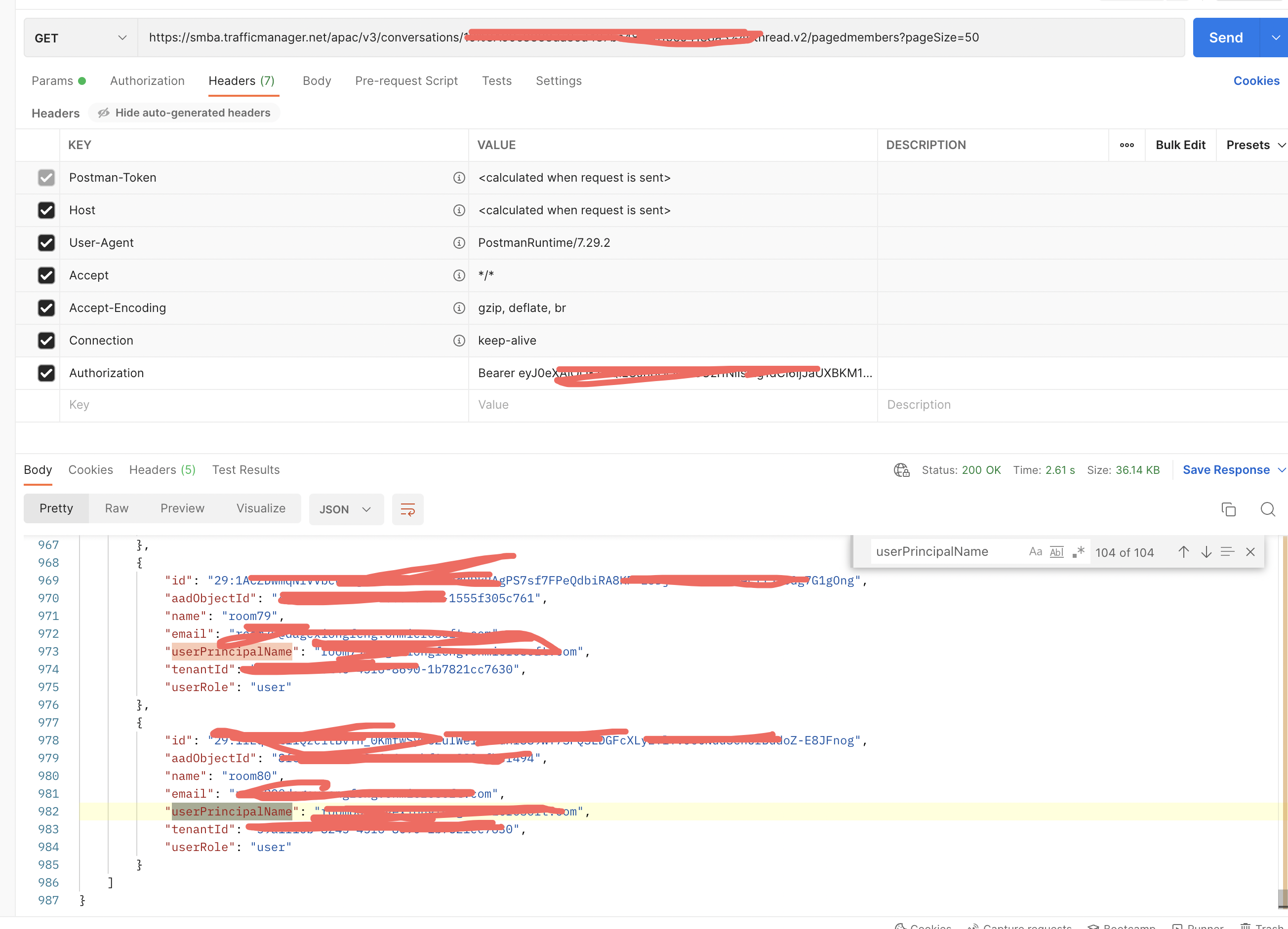 MSTeams: pagedmembers api request pageSize=50,response member size > 50 · Issue #7332 ...