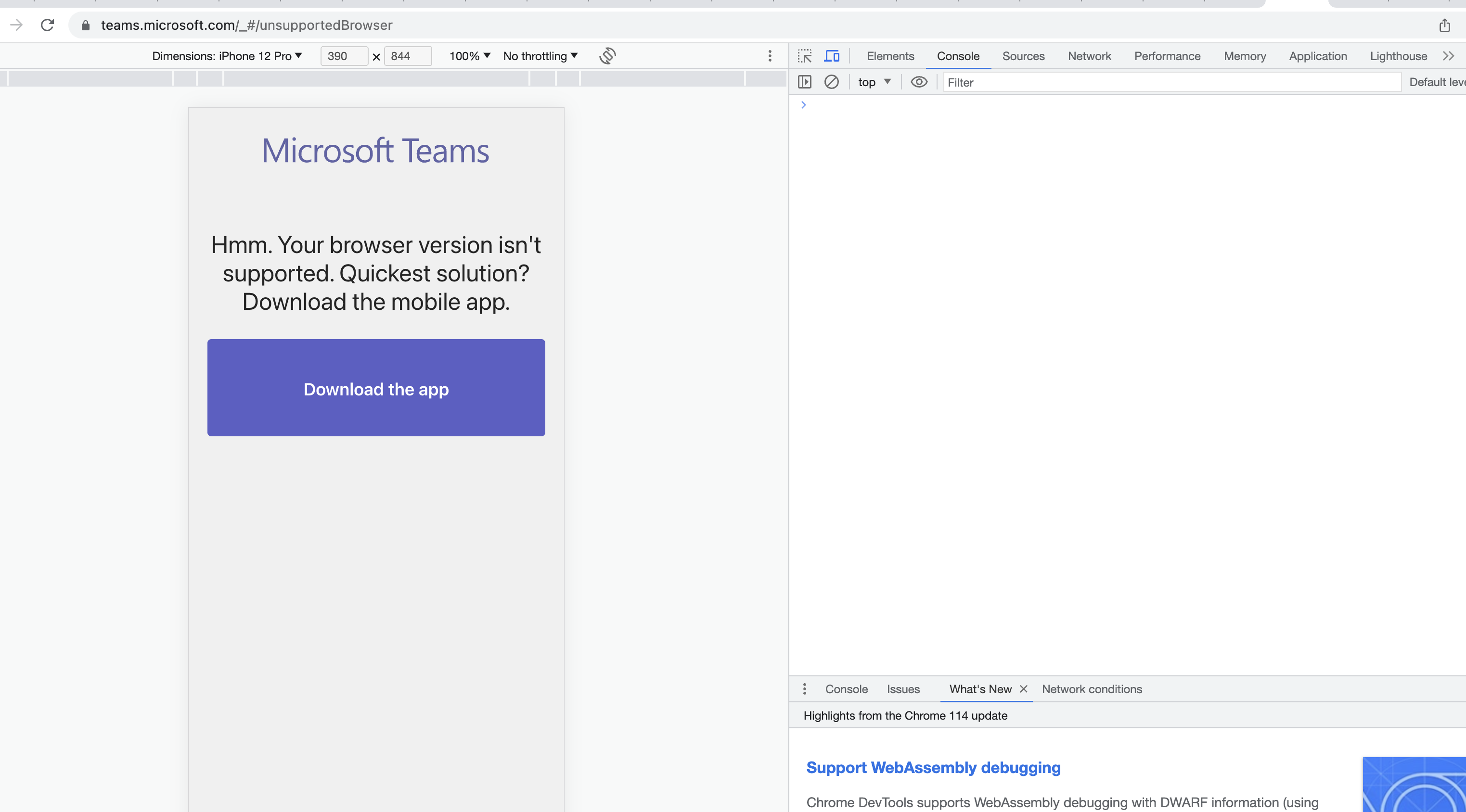 Emulate mobile devices (Device Emulation) not work · Issue #8920 · MicrosoftDocs/msteams-docs ...
