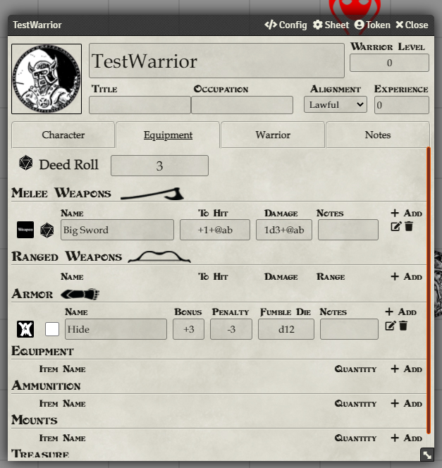 Equipment Tab - Deed Roll Formatting Cleanup · Issue #181 · foundryvtt-dcc/dcc · GitHub