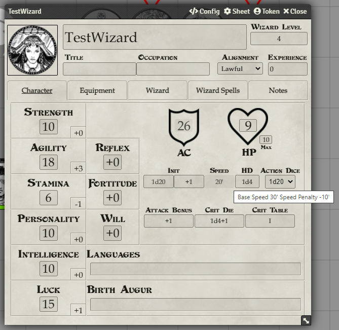 Apply speed penalty from armor like we do with fumble dice · Issue #224 ...