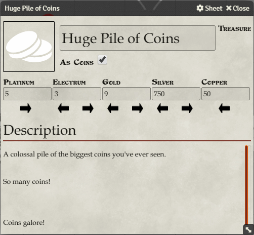 Add electrum and platinum to items with a value · Issue #80 · foundryvtt-dcc/dcc · GitHub