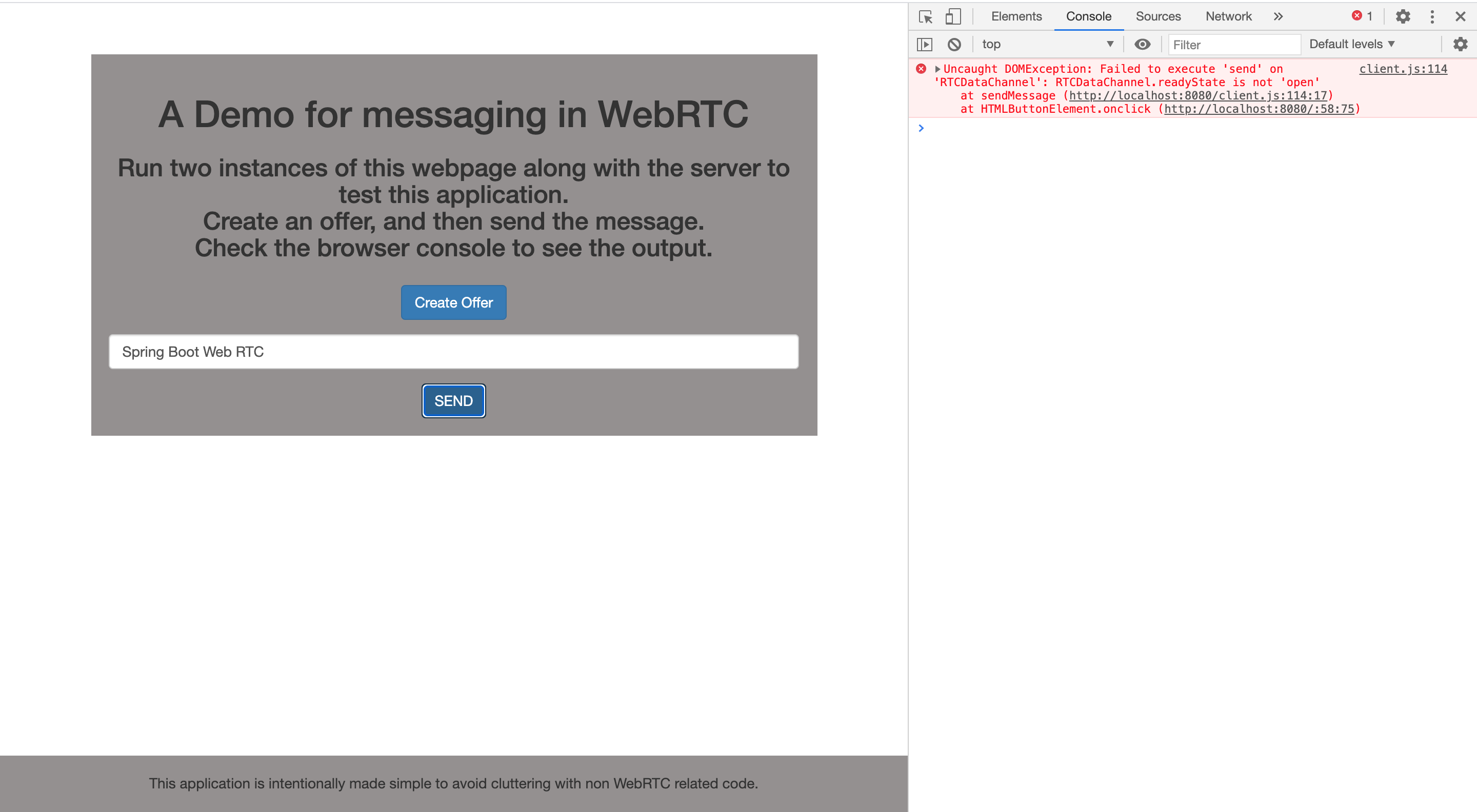 Errorn on Click Message on Spring Boot RTC · Issue #10366 · eugenp/tutorials · GitHub