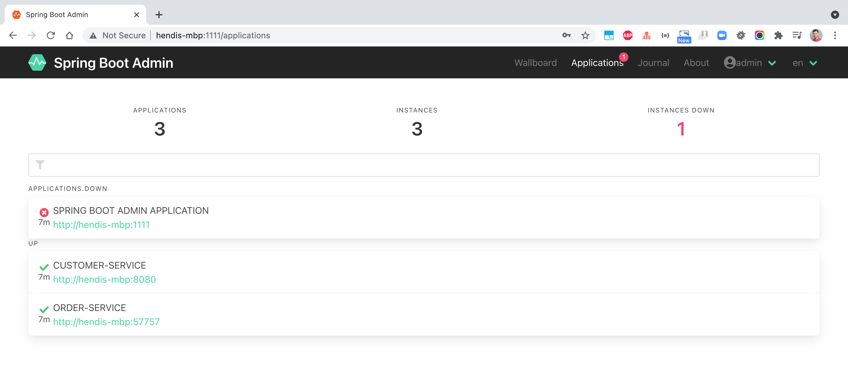 Spring Boot Admin UP but status is DOWN · Issue #1784 · codecentric/spring-boot-admin · GitHub
