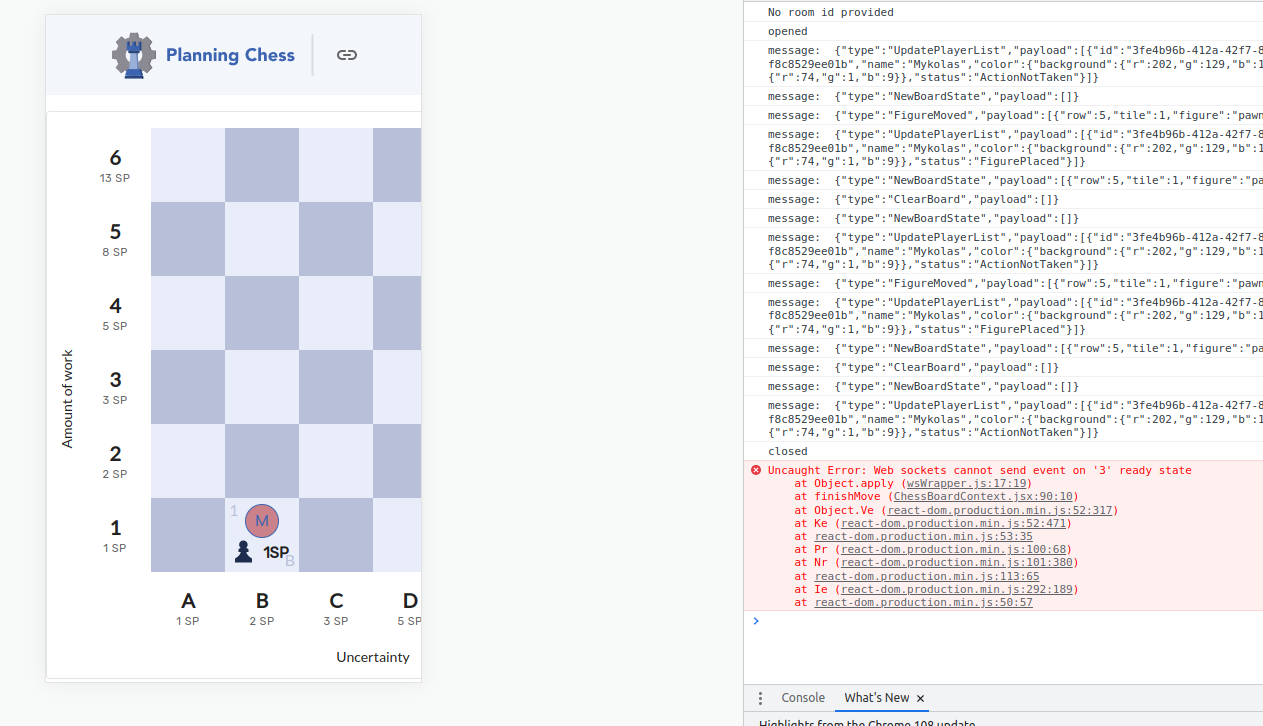 Websocket Close Issue · Issue 182 · Zenitechsoftwareplanning Chess · Github