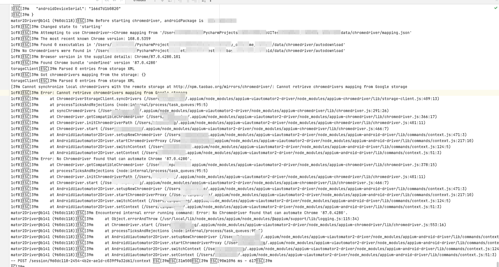 After Switching Chromedriver Cndurl，appium Can Connect To The Url But It Still Cannot Download