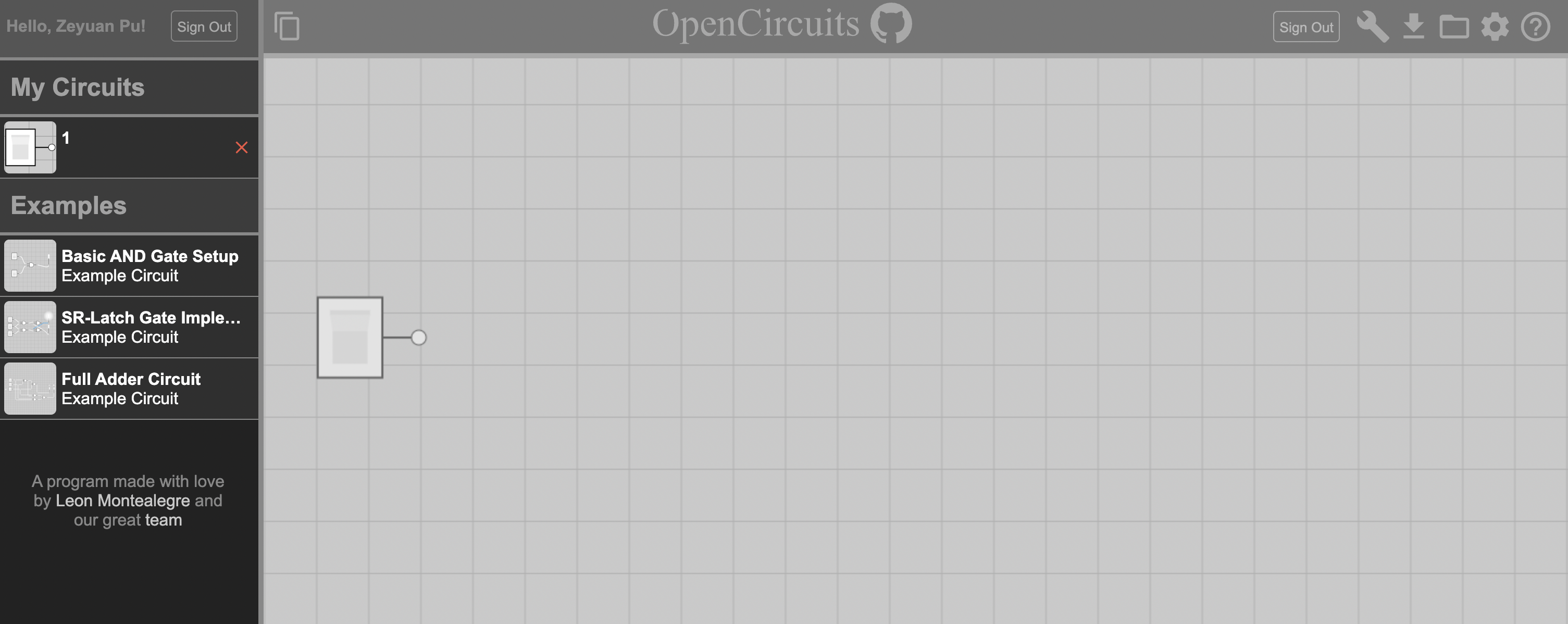 Add a new circuit button at the left menu. · Issue #1041 · OpenCircuits/OpenCircuits · GitHub