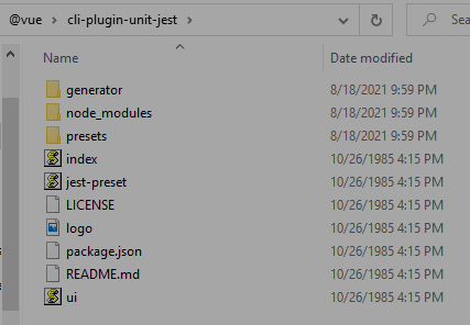 Module @vue/cli-plugin-unit-jest should have "jest-preset.js" or "jest-preset.json" file at the ...