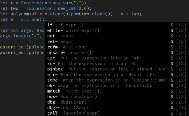 Autocompletion doesn't work for implemented traits for `rusymbols::Expression` · Issue #15708 ...
