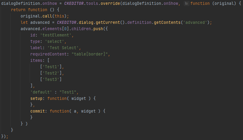 Can't update dialog definition content onShow event. · Issue #4464 · ckeditor/ckeditor4 · GitHub