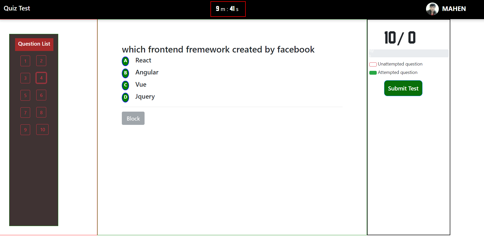 GitHub - kumohen/Quiz_App: MERN Stack base online quiz application