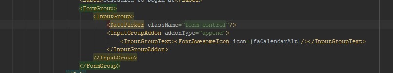 reactstrap (bootstrap 4 ) input-group · Issue #1674 · Hacker0x01/react-datepicker · GitHub