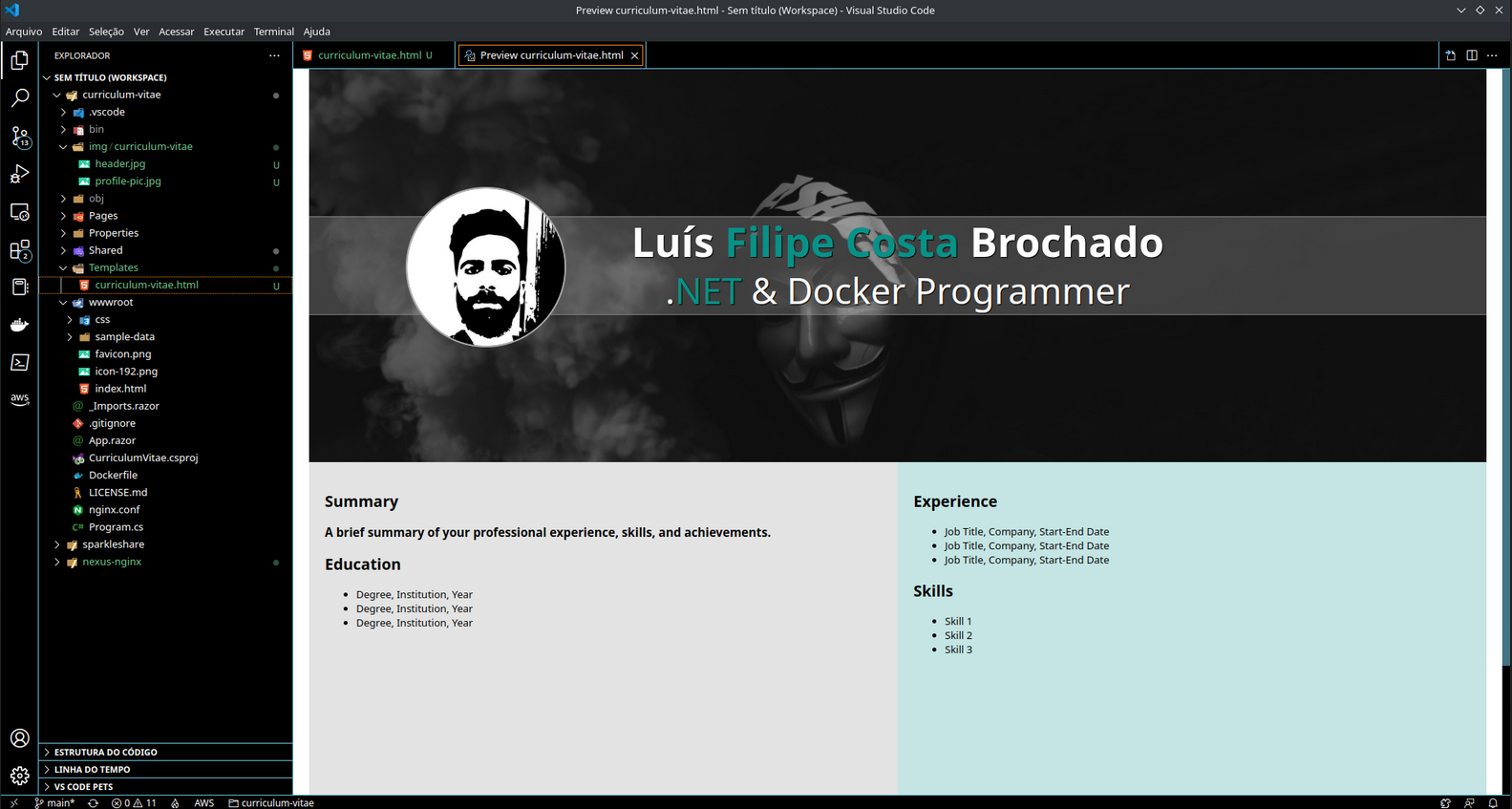 Mimic The Header In Html · Issue 4 · Olevezinhocurriculum Vitae · Github