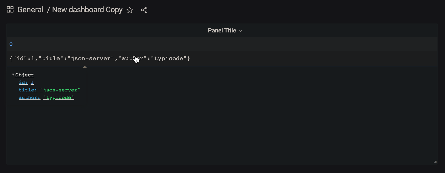 Table - JSON View display mode field override renders as a long thin ...