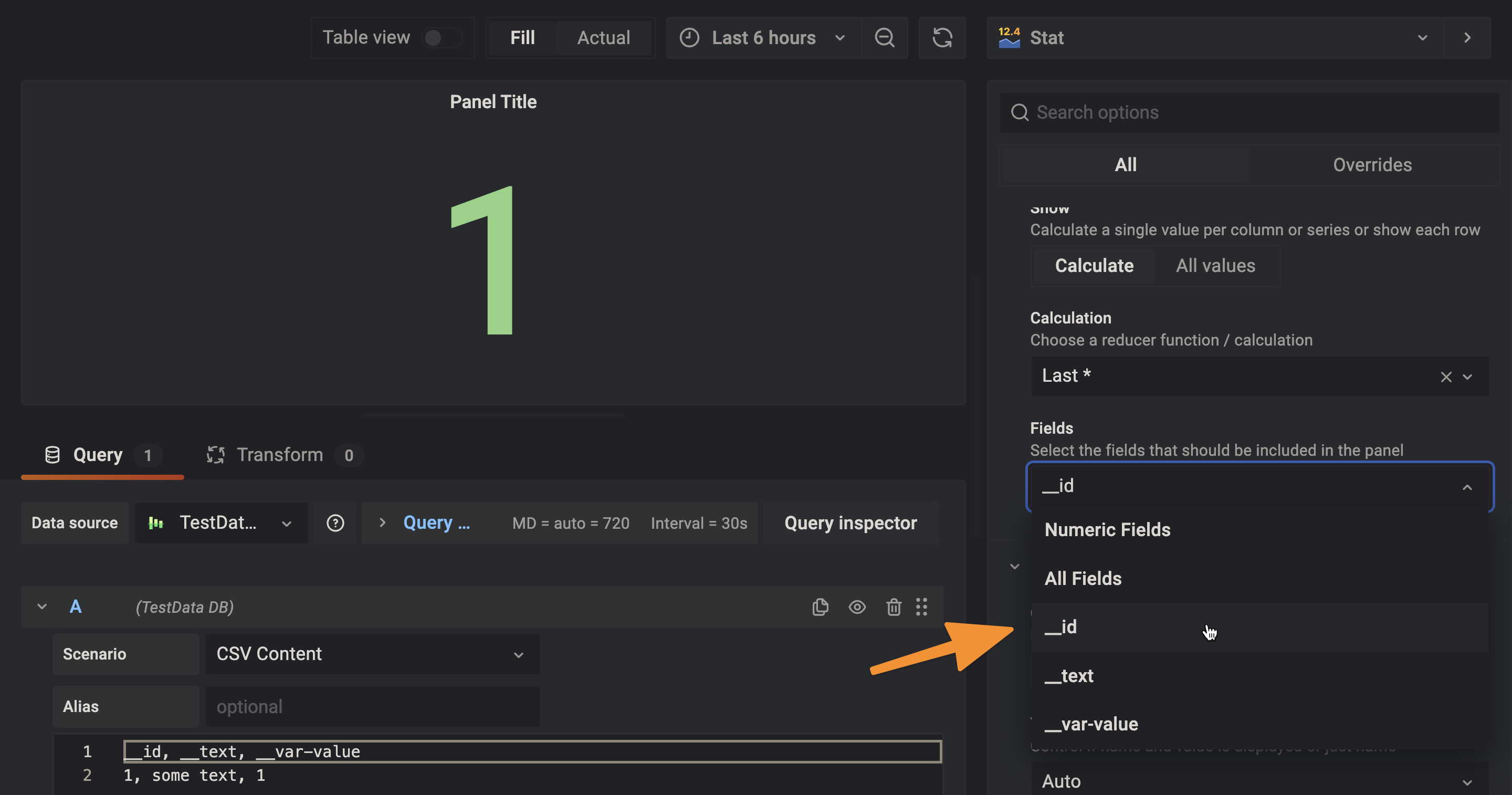 Stat panel: Text mode = Name (only) but I see exta text on panel · Issue #48516 · grafana ...