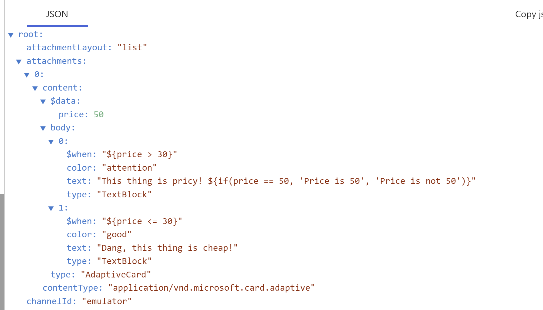 Adaptive card conditionals don't work · Issue #3614 · microsoft/BotFramework-WebChat · GitHub