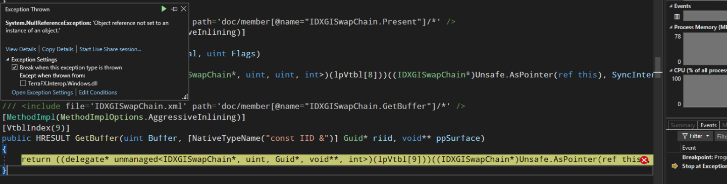 Calling IDXGISwapChain::GetBuffer throws a C# Null Reference Exception unexpectedly · Issue #207 ...