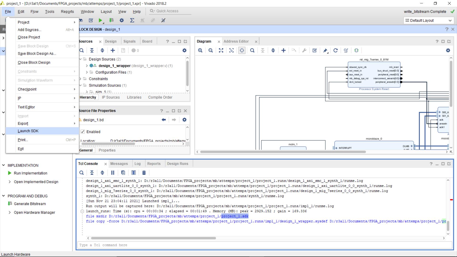 GitHub - JD-14/NEXYS4_DDR_Simple_MicroBlaze: This repo is a small ...