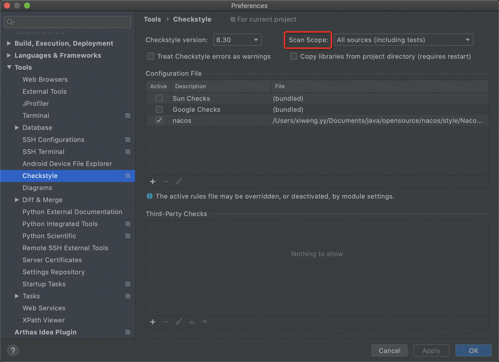 IDEA 2022 设置NacosCheckStyle报错 · Issue #10144 · alibaba/nacos · GitHub