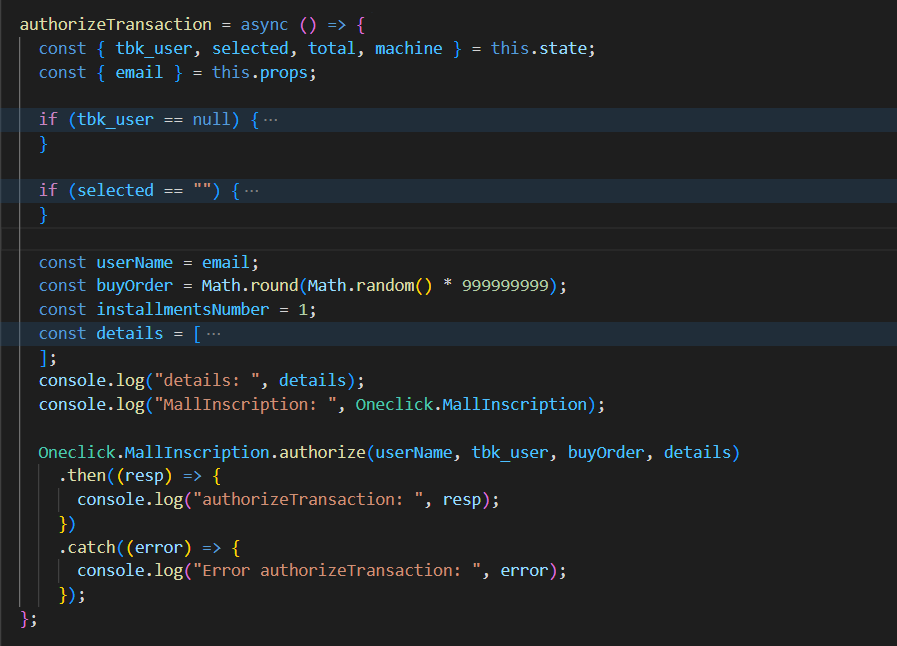 Oneclick.MallInscription.authorize' is undefined · Issue #68 · TransbankDevelopers/transbank-sdk ...