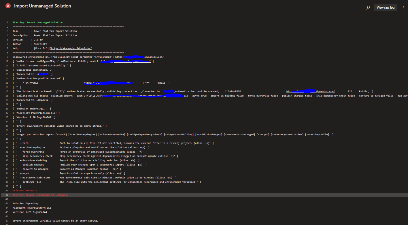 [ALM Accelerator - BUG]: Import Unmanaged Solution failing · Issue #4328 · microsoft/coe-starter ...