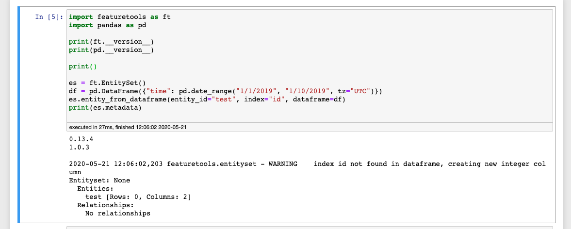 Invalid Datetime Unit In Metadata · Issue 486 · Alteryx Featuretools · Github