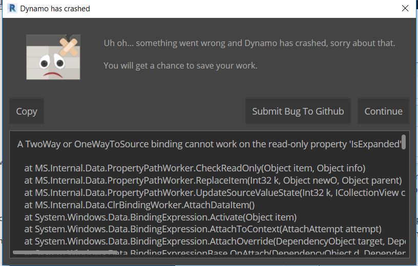 Dynamo crashes every time when I am trying to expand Operators category in the Library · Issue ...