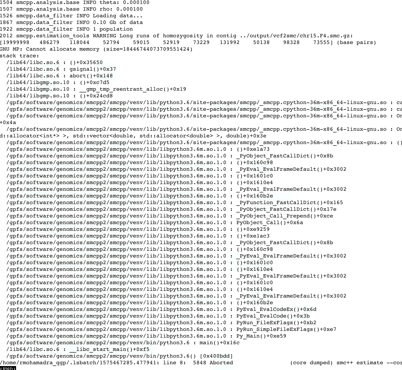 Gnu Mp Cannot Allocate Memory Error Message · Issue 134
