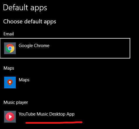 Default music player for Windows 10 · Issue #797 · ytmdesktop ...